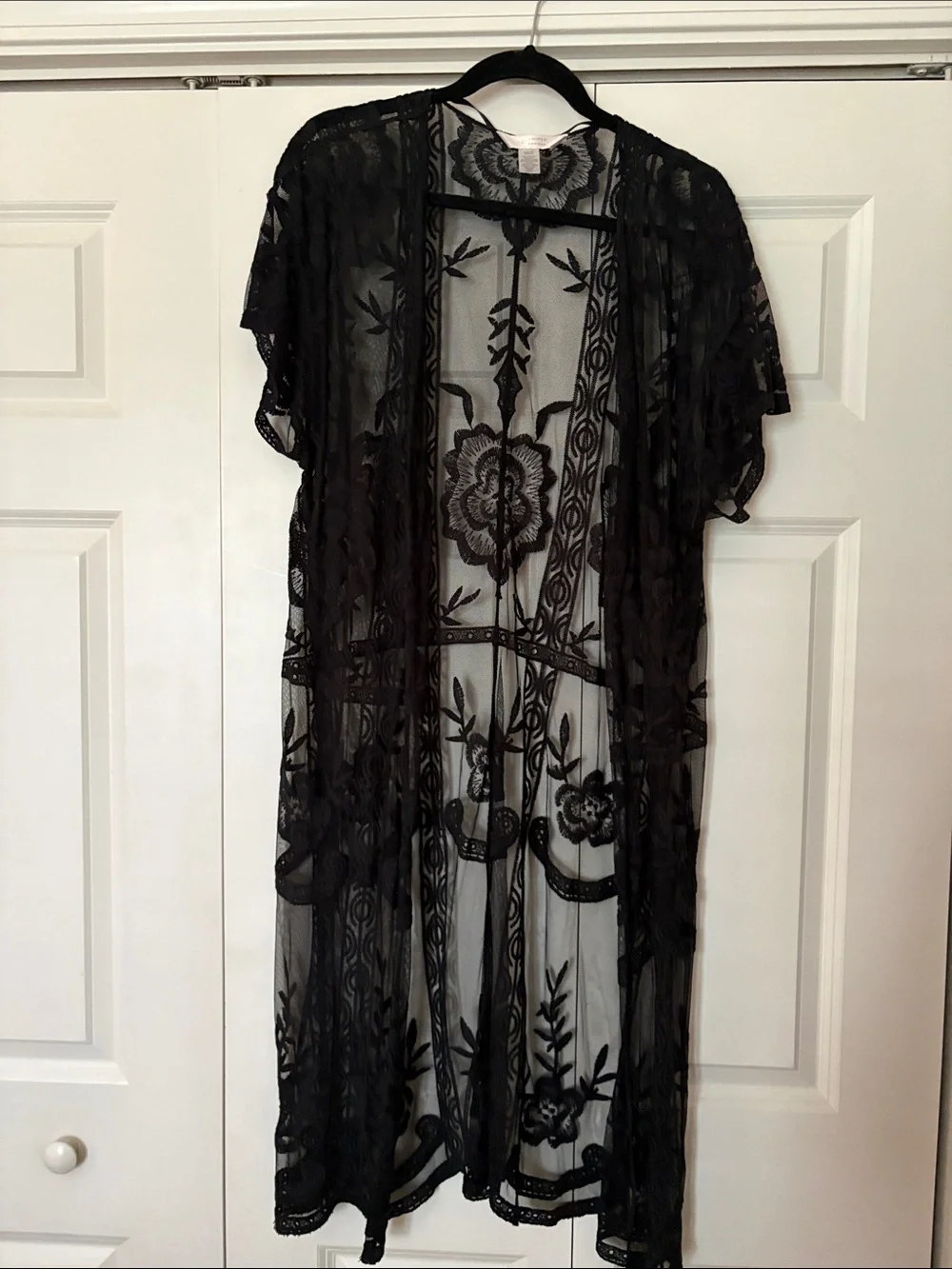 LC Lauren Conrad | Swim | Lc Lauren Conrad Black Sheer Embroidered ...